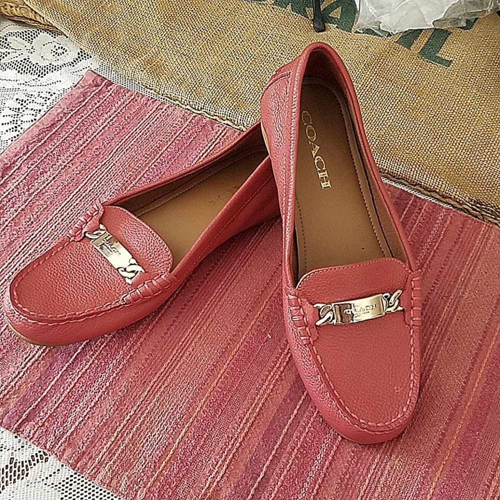 Coach Leather Driving Moccasins - Gem